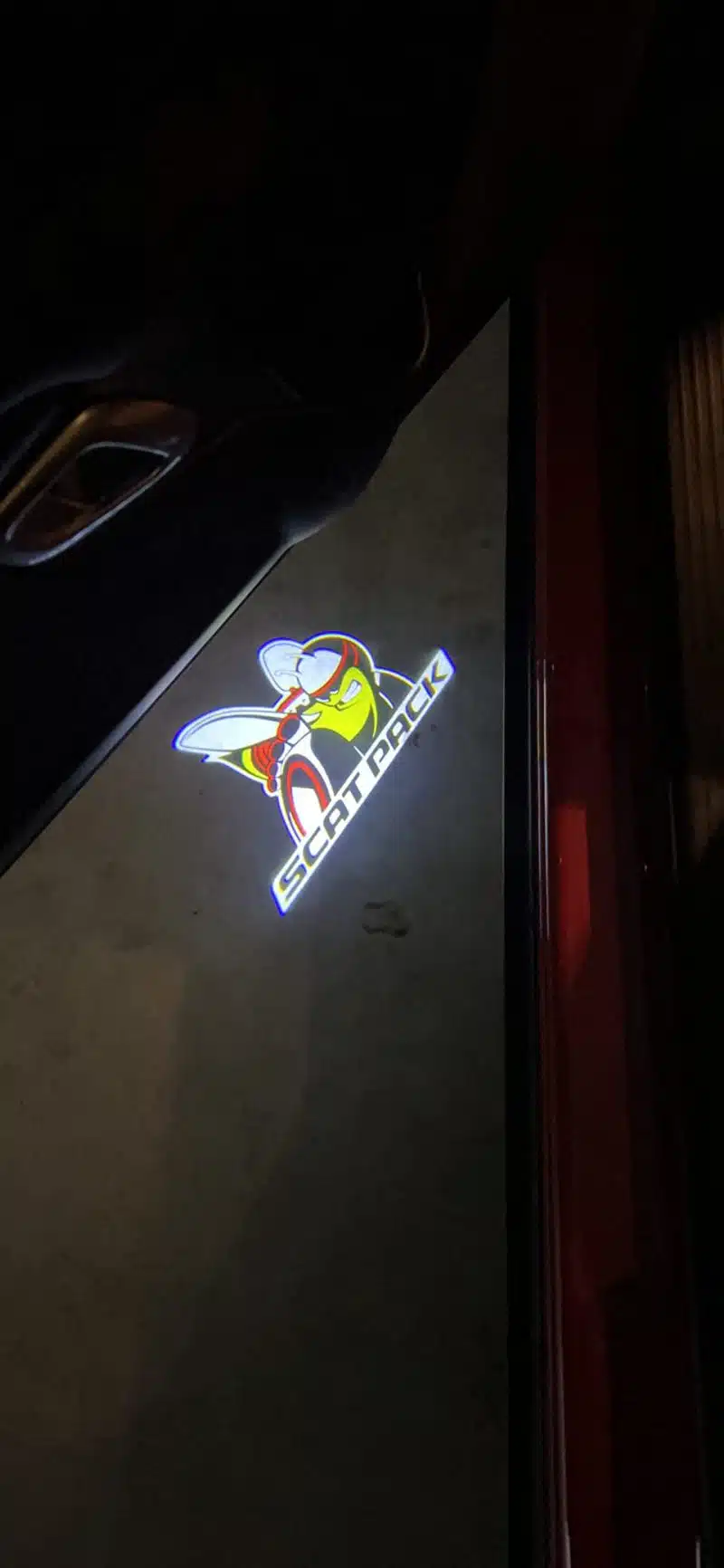 Dodge Scat Pack Door Lights — LED Bee Logo Projector