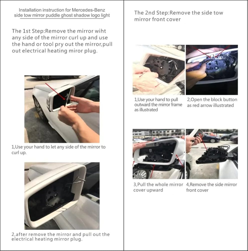 Mercedes Mirror Logo Projector | CarLightsLogo