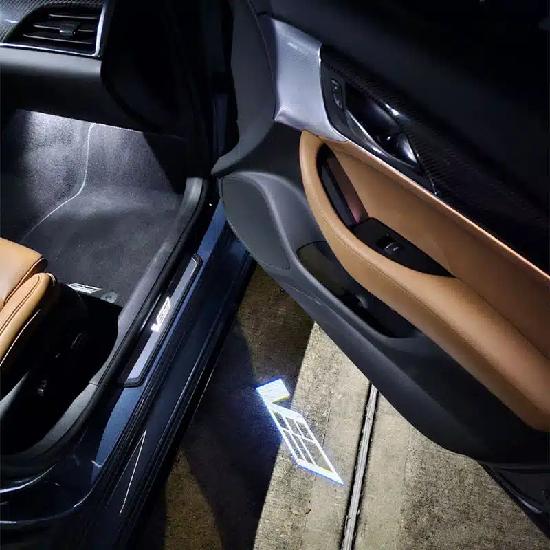 Cadillac Emblem Door Lights | CarLightsLogo